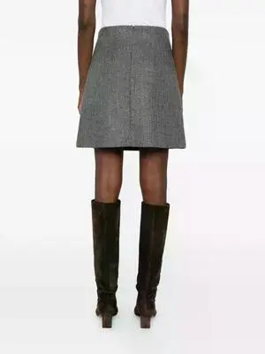Max Mara Herringbone A-line Skirt