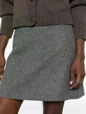 Max Mara Herringbone A-line Skirt