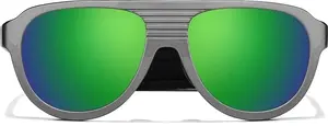 Zenni Aviator Glasses W/ Strap Plastic Full Rim Frame - Gray