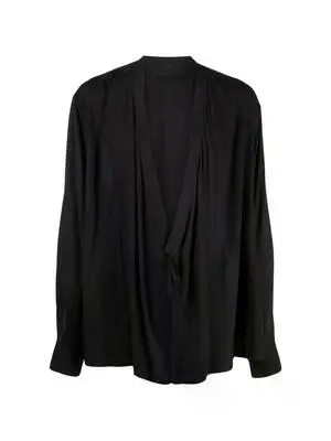 TESSITURA Wrap-style Shirt - Black