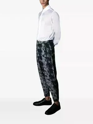 TESSITURA Graphic-print Drop-crotch Trousers