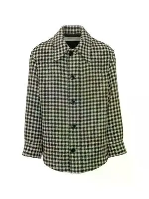 AMI Paris Houndstooth-pattern Buttoned Overshirt
