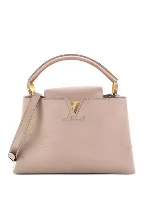LOUIS VUITTON Capucines Bag Leather Pm Satchel