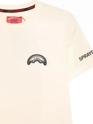 SPRAYGROUND Shark Mouth Logo-print T-shirt - Neutrals