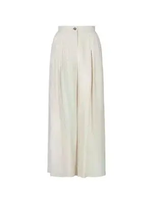TESSITURA BODY COUTURE Pleated Wide-leg Trousers - Neutrals