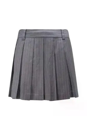DUNST Pinstripe Pleated Mini Skirt