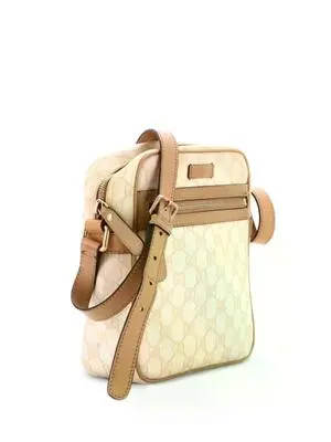 Gucci Front Zip Messenger Gg Coated Canvas Small Crossbody Bag - Neutrals