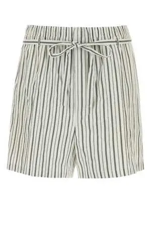 Saint Laurent Embroidered Poplin Bermuda Shorts - Multicolor