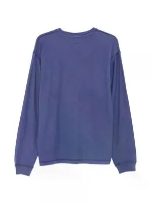 StÜssy Logo-print Long-sleeve T-shirt - Blue