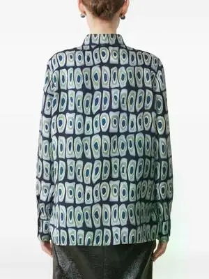 LANVIN Abstract-print Silk Shirt