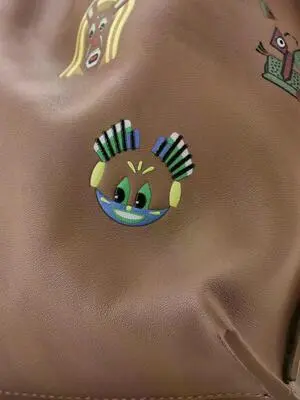 Loewe X Louis Wain Flamenco Cats Knot Clutch Embroidered Leather Mini Shoulder Bag - Brown