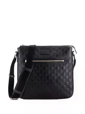Gucci Signature Zip Messenger Bag Guccissima Leather Medium Crossbody Bag