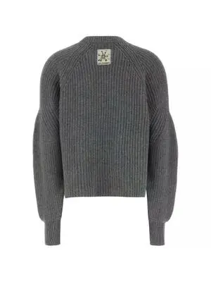 DES_PHEMMES Crystal-embellished Bow-detail Sweater