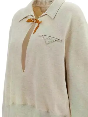 KHOKI Skipper Cut-out Polo-collar Sweater