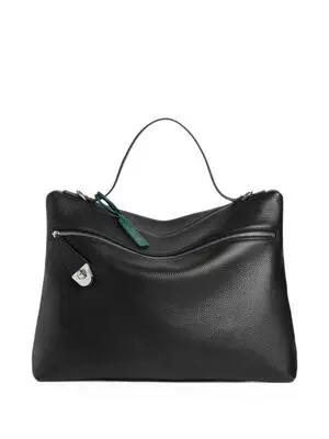 COCCINELLE Grained Leather Tote Bag - Black