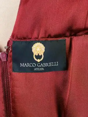MARCO GABRIELLI ATELIER Beaded Pleated Maxi Dress