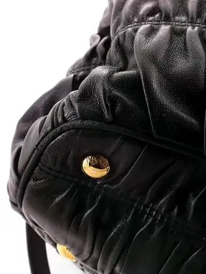 Prada Gaufre Convertible Tote Nappa Leather Small Satchel