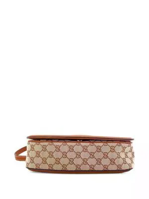 Gucci Blondie Nm Top Handle Bag Gg Canvas With Leather Medium Shoulder Bag - Brown
