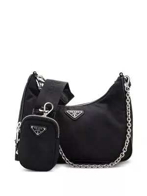 Prada Re-edition 2005 Shoulder Bag Tessuto Small Crossbody Bag - Black