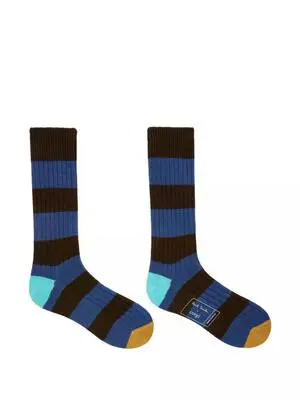 Paul Smith Striped Ribbed-knit Socks