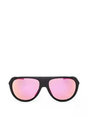 Adidas Matte-finish Geometric-frame Sunglasses - Black