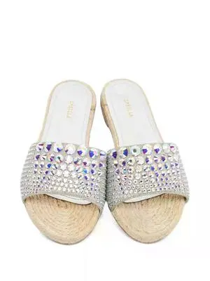 LE SILLA Gilda Crystal-embellished Slides
