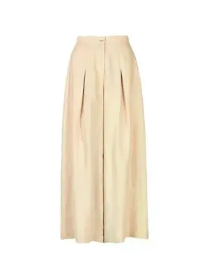 TESSITURA BODY COUTURE Linen Wide-leg Trousers - Neutrals