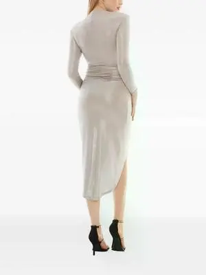TESSITURA The Draped V-neck Midi Dress