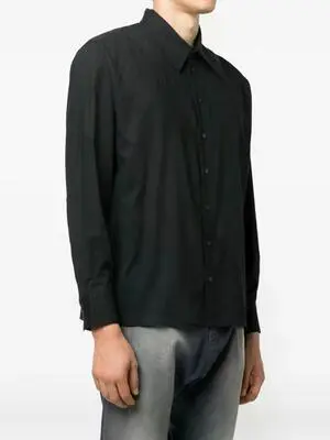 TESSITURA Oversized Long-sleeve Shirt - Black