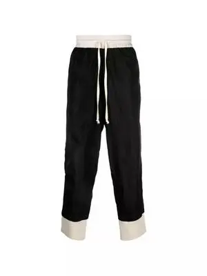 TESSITURA Waterproof Drop-crotch Track Pants - Black