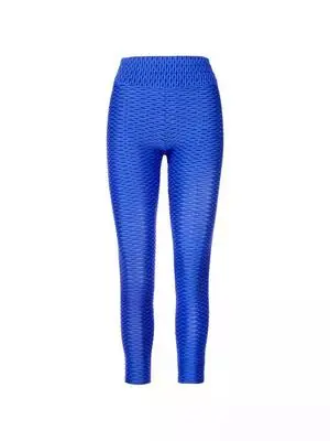 TESSITURA 3d-textured Performance Leggings - Blue