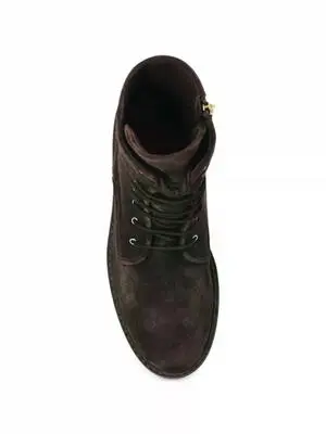Max Mara Lace-up Suede Ankle Boots