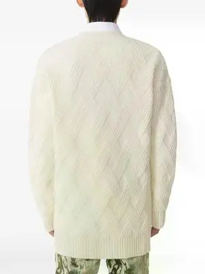 LANVIN Cable-knit Loose-fit Cardigan