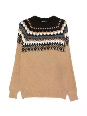 DANIELE ALESSANDRINI Fair Isle-knit Sweater - Neutrals