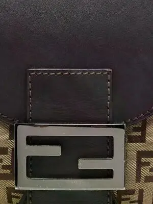 Fendi 2003 Small Zucchino Ff Buckle Handbag
