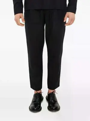 TESSITURA Linen Tapered Trousers - Black