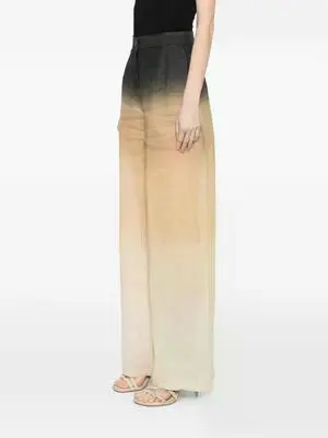 TESSITURA BODY COUTURE Gradient-effect Wide-leg Trousers - Neutrals