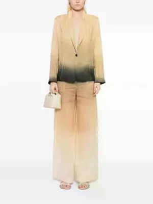 TESSITURA BODY COUTURE Gradient-effect Wide-leg Trousers