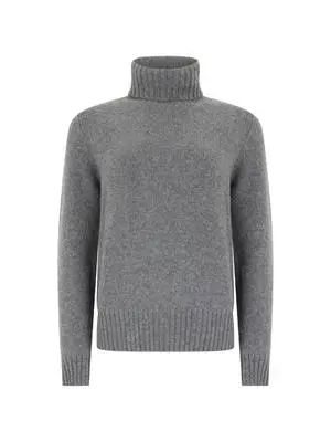 MOORER Nimraw-s3 Roll-neck Ribbed-trim Sweater - Grey