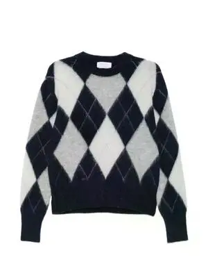 DANIELE FIESOLI Argyle-knit Sweater - Blue