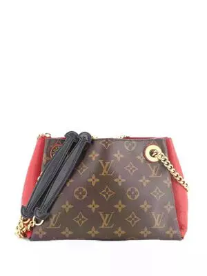 LOUIS VUITTON Surene Handbag Monogram Canvas With Leather Bb Shoulder Bag - Red