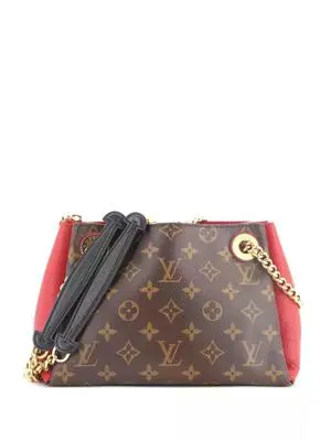 LOUIS VUITTON Surene Handbag Monogram Canvas With Leather Bb Shoulder Bag - Red