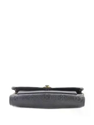 LOUIS VUITTON Vavin Chain Wallet Monogram Empreinte Leather Clutch Bag - Black