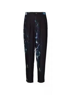 TESSITURA Smoke-print Tapered Trousers