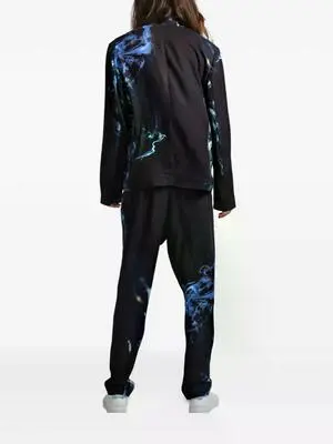 TESSITURA Smoke-print Tapered Trousers