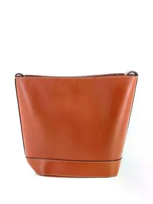 Celine Cuir Triomphe Leather Small Bucket Bag - Brown
