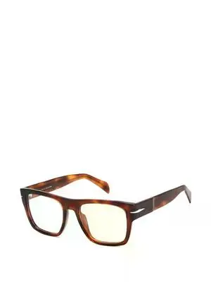 DB EYEWEAR BY DAVID BECKHAM Tortoiseshell-effect Square-frame Glasses - Brown