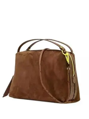GIANNI CHIARINI Medium Alifa Ostrich-effect Suede Tote Bag