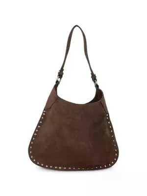 VIC MATIE Boho Stud-embellished Suede Shoulder Bag