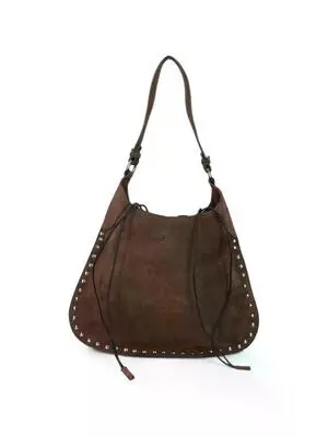 VIC MATIE Boho Stud-embellished Suede Shoulder Bag